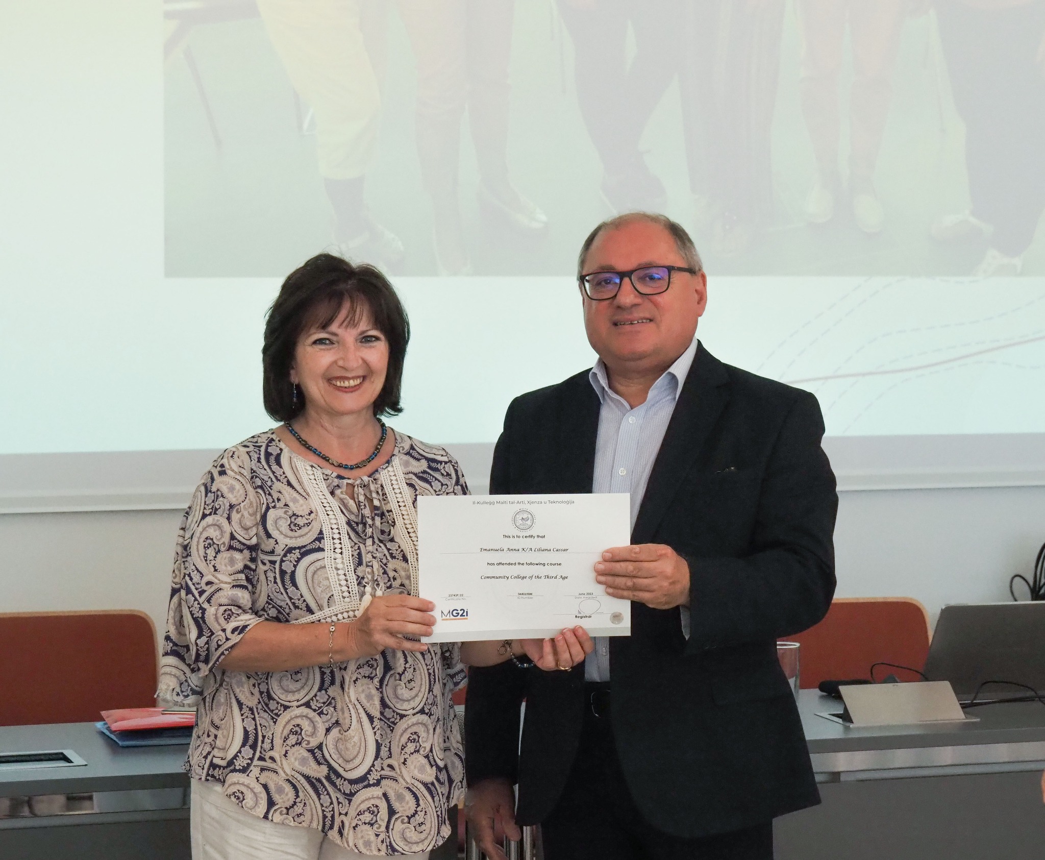 Award Ceremony for MCAST’s ‘Community College for the Third Age ...